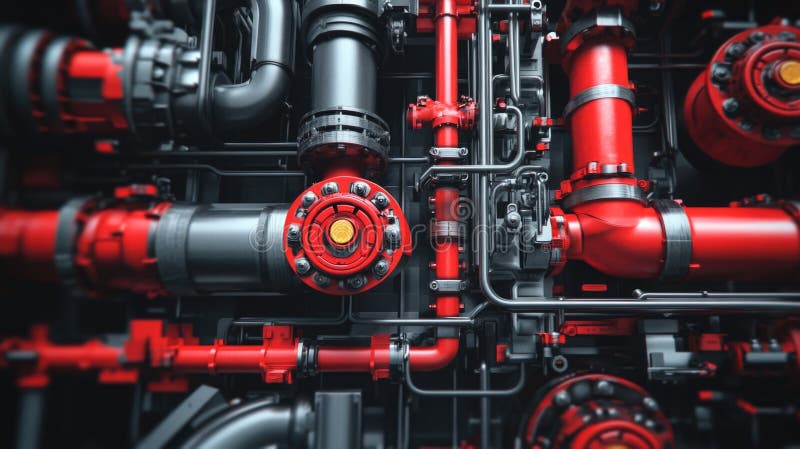 Close-up of Industrial Piping Stock Photo - Image of factory, technical ...