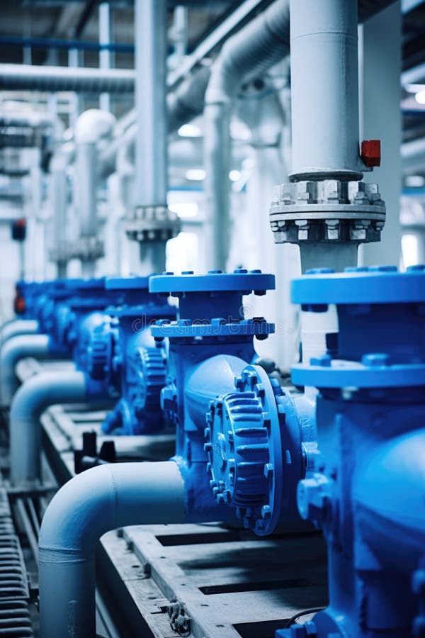 Industrial Pipe System stock photo. Image of blue, industrial - 374280022