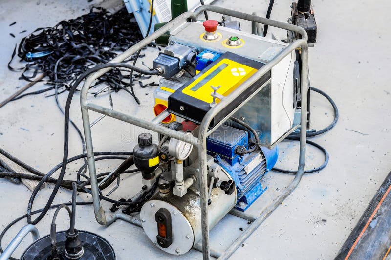 Industrial Pipe Welding Machine for Large Plastic Pipes on an Active ...