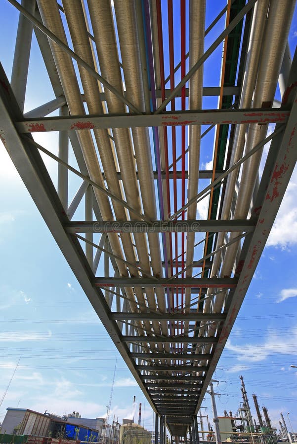 Industrial Pipeline Equipment of the Factory Stock Image - Image of ...