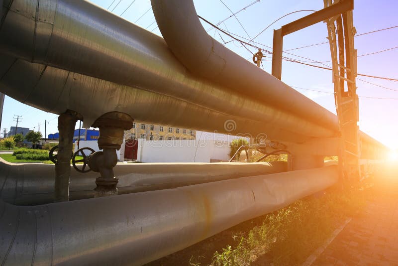 Industrial Pipeline Equipment of the Factory Stock Photo - Image of ...