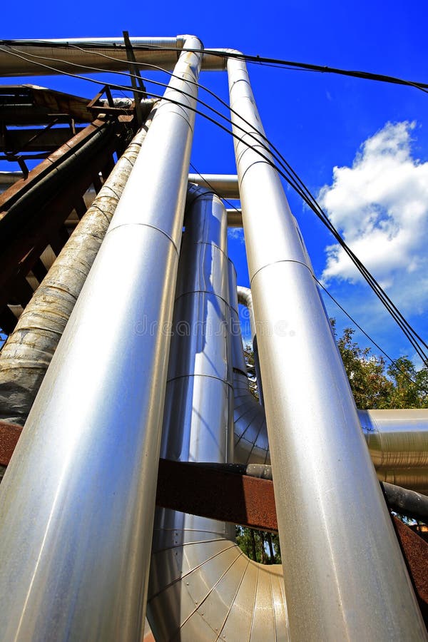 Industrial Pipeline Equipment of the Factory Stock Photo - Image of ...