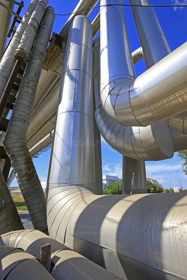 Industrial Pipeline Equipment of the Factory Stock Image - Image of ...