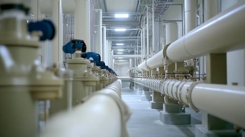Industrial Pipeline System Extending through a Large Facility with ...