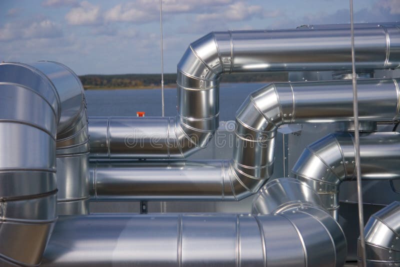 Industrial Piping stock image. Image of construction - 14219087
