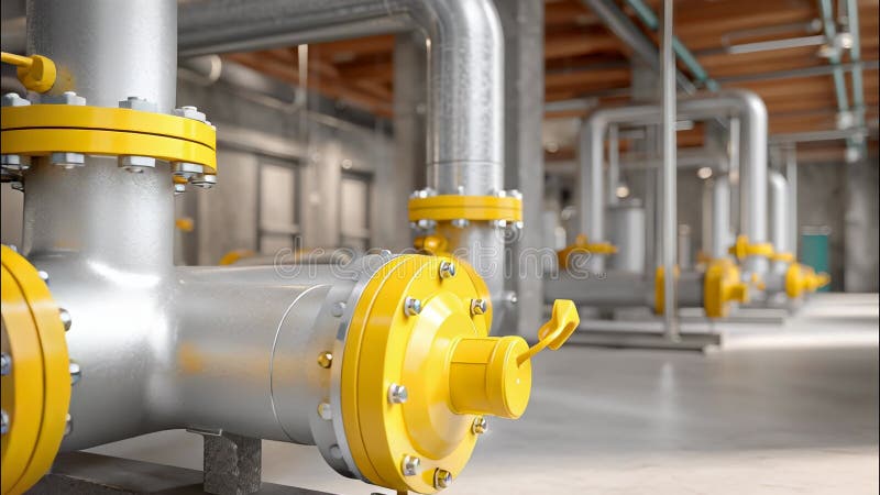 Industrial Piping Controlling Network Fluid Systems within Manufacturing Facility Infrastructure ...