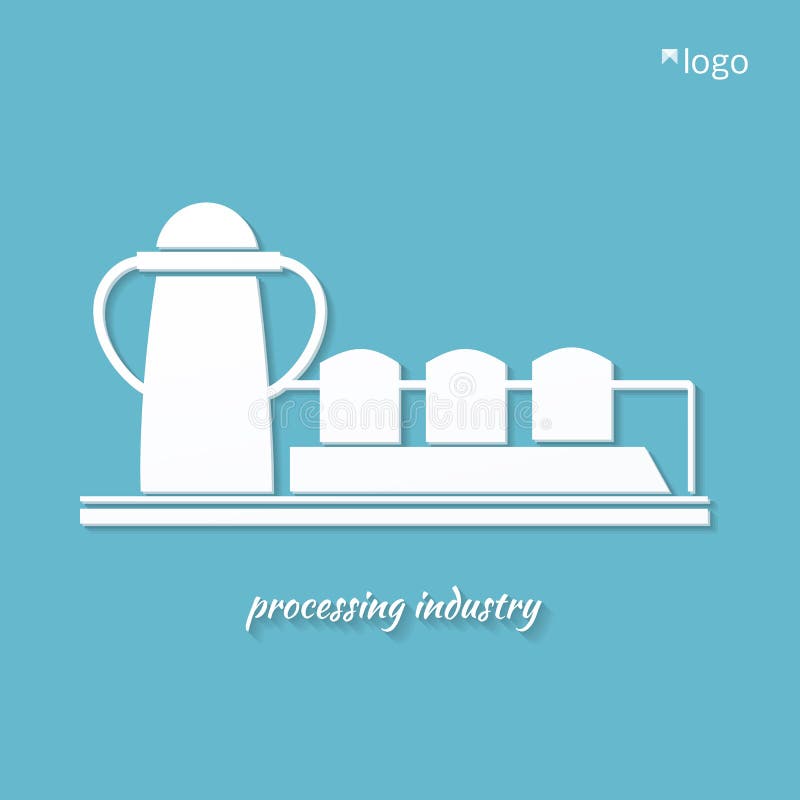 Industrial plant vector stock vector. Illustration of business - 45879774