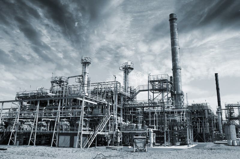 Industrial-plants Darker Side Stock Image - Image of hard, fuel: 2612791