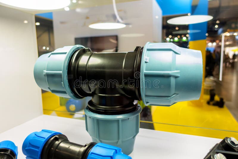 Industrial Plastic Dual Outlet Hose Connector Stock Photo - Image of ...