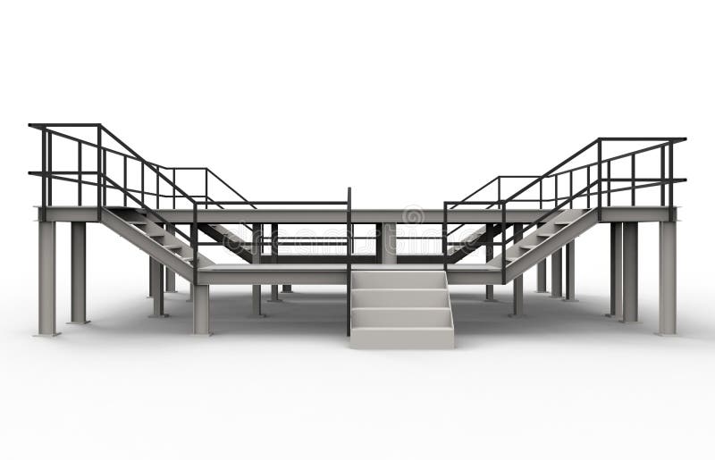 Industrial Platform Offshore Isolated. 3d Rendering Stock Illustration ...