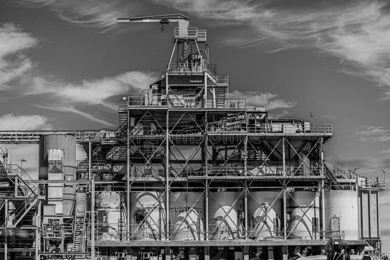 The Industrial Playground of a Cement Factory. Stock Photo - Image of ...