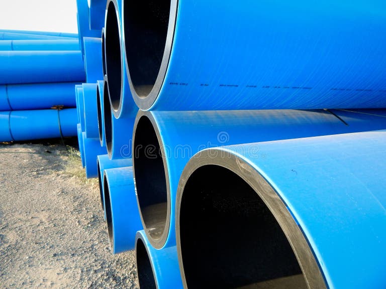 Industrial polymer pipes stock photo. Image of material - 373082494