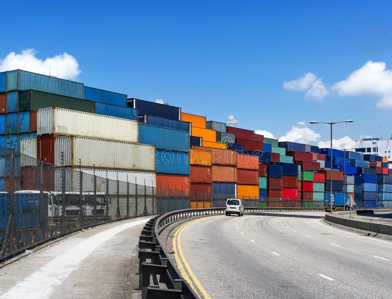 Industrial port stock image. Image of loading, heavy - 50276563