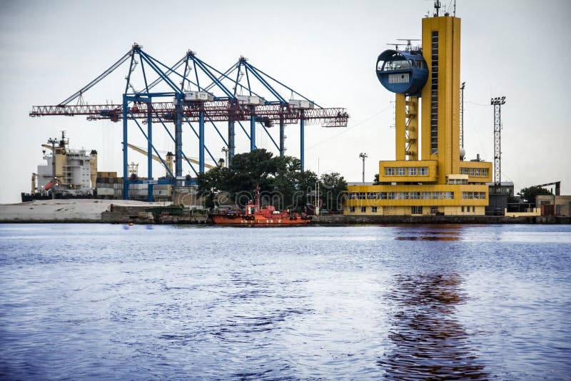 Industrial Port with Containers Stock Photo - Image of commerce, large ...