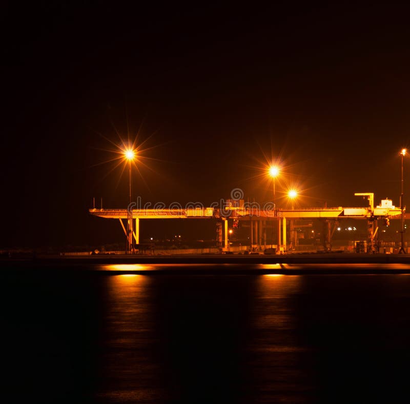 Port at night stock photo. Image of maritime, port, harbour - 23998
