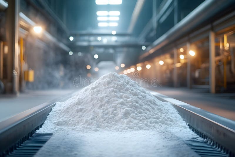 Industrial Powder Production in a Modern Factory Setting Stock Photo ...
