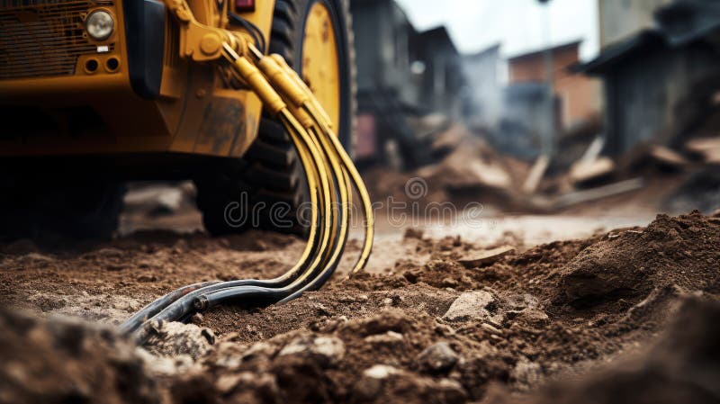 Industrial power cable stock illustration. Illustration of site - 321036257