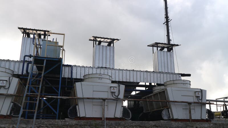 Industrial Power Machine in the City with Clouds Stock Photo - Image of ...