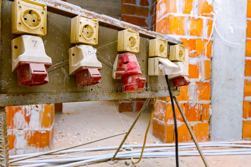 Electric Power Supply at Construction Site, Electrical Control Circuit ...