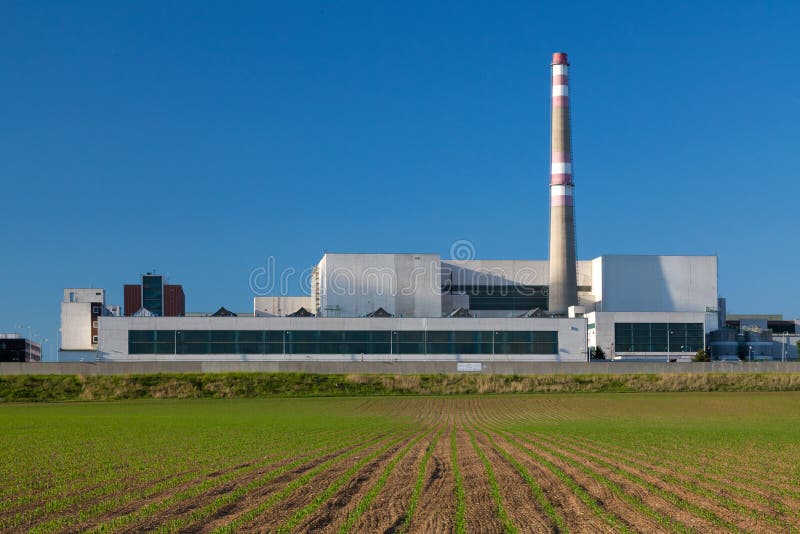 Industrial Power Plant, Blue Sky Stock Image - Image of exhaust, fume ...