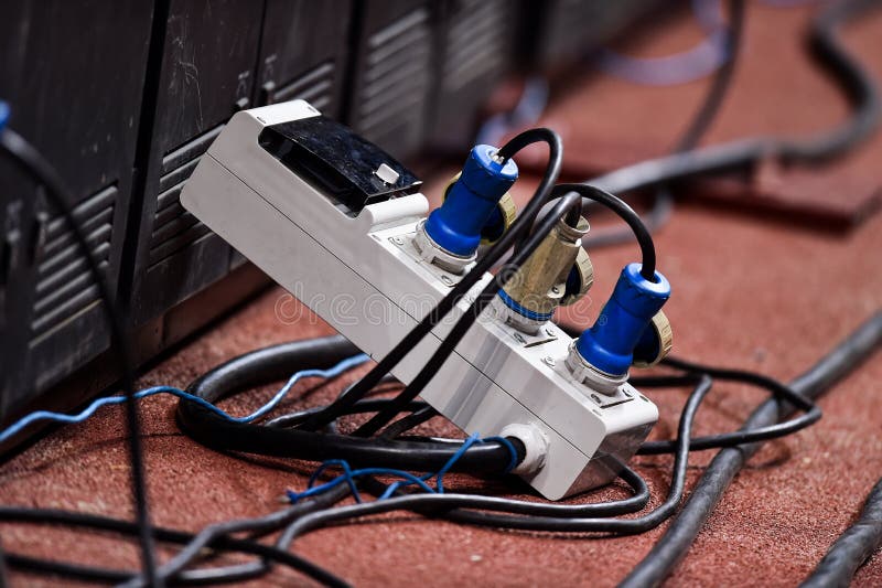 Industrial Power Plugs and Sockets Stock Image - Image of plastic ...