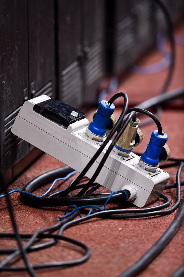 Industrial Power Plugs and Sockets Stock Photo - Image of multiphase ...