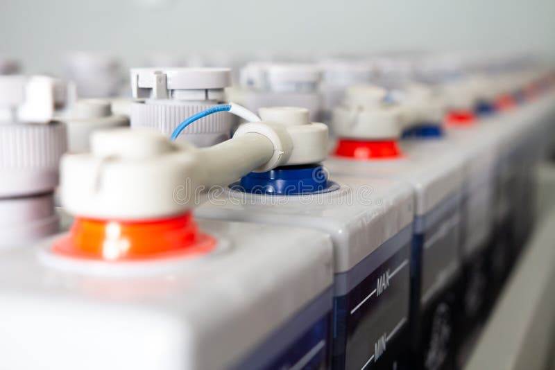 Industrial Powerful Electric Battery Stock Image - Image of isolated ...