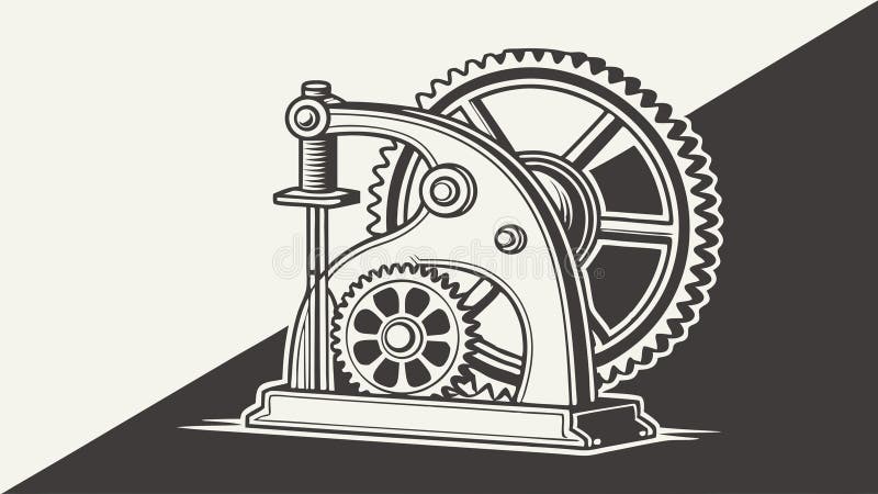 Industrial Press Machine Graphic Illustration Element Vector Design ...