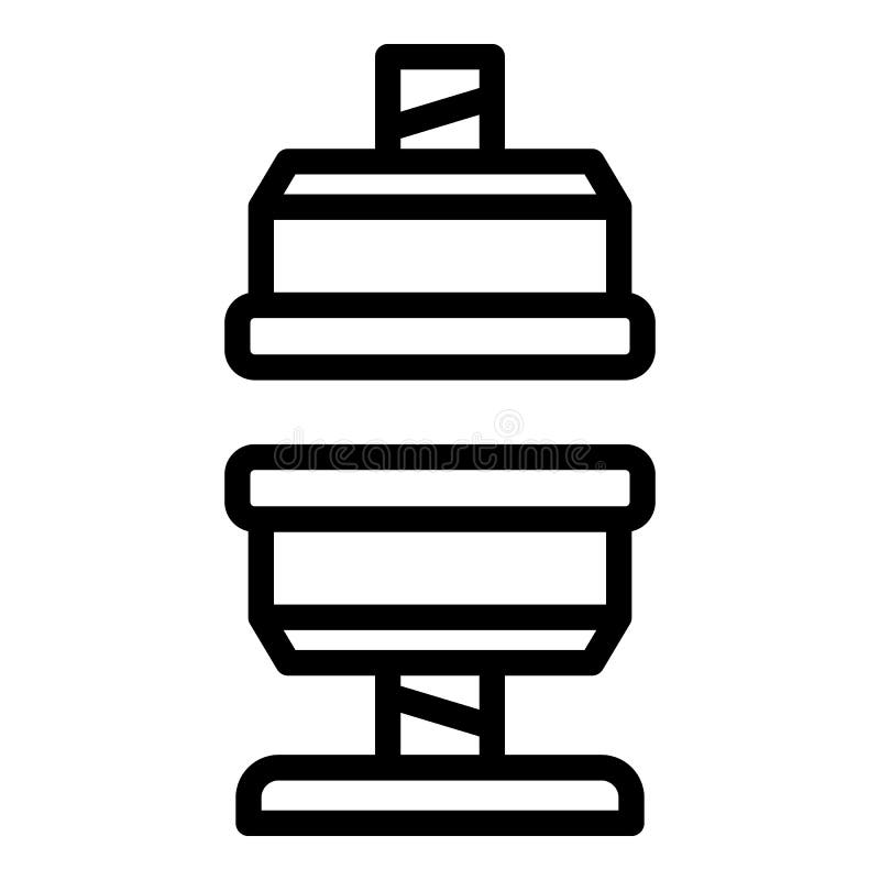 Hydraulic Press Machine Icon, Outline Style Stock Vector - Illustration ...