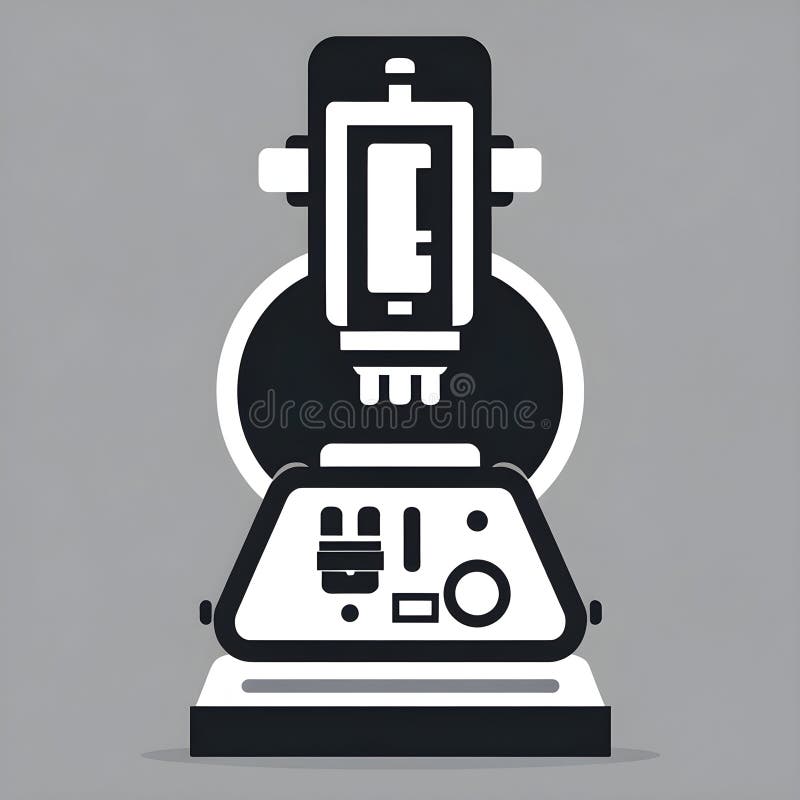 Industrial Press Machine or Testing Equipment Icon Stock Illustration ...