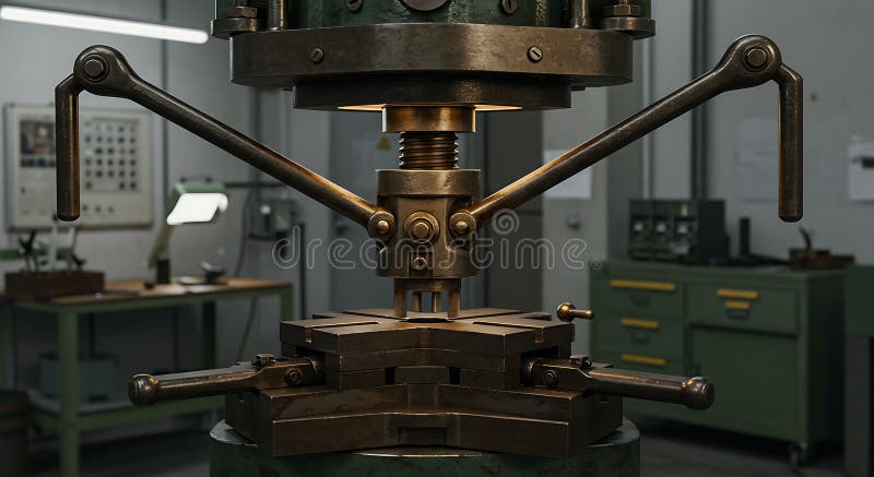 Industrial Press Machinery in Workshop Environment for Manufacturing ...