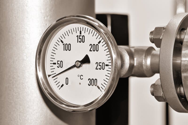 Industrial Pressure Gauge Equipment in Laboratory Stock Photo - Image ...