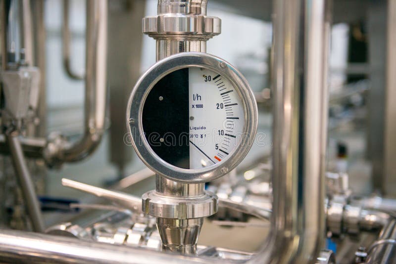 Industrial pressure meter stock image. Image of pipe - 71013551