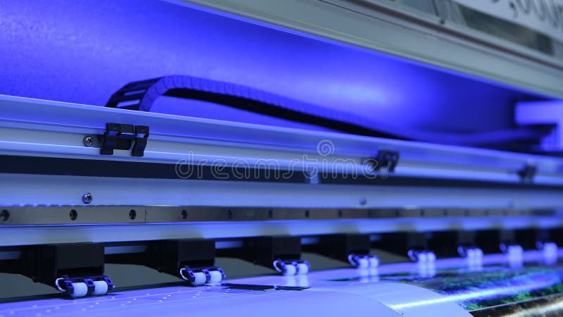 Industrial Printer Moving Printhead at Work Stock Footage - Video of ...