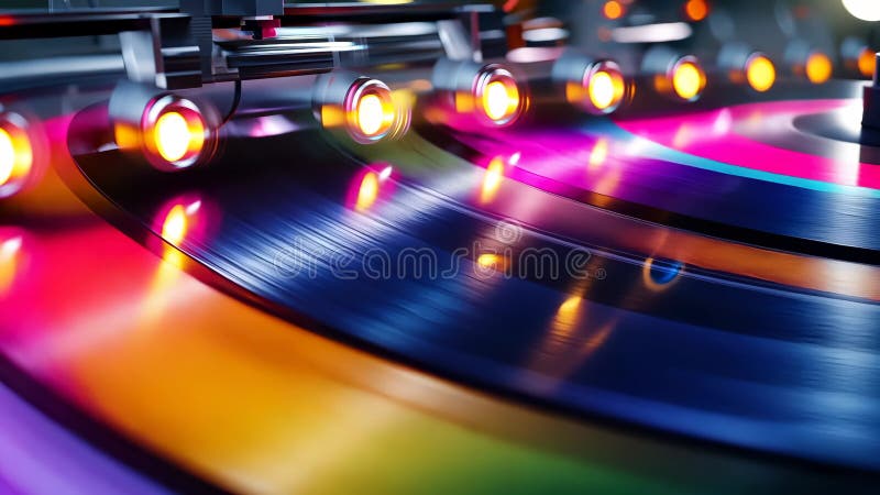 Industrial Offset Printing Machine Creating a Vibrant and Colorful ...