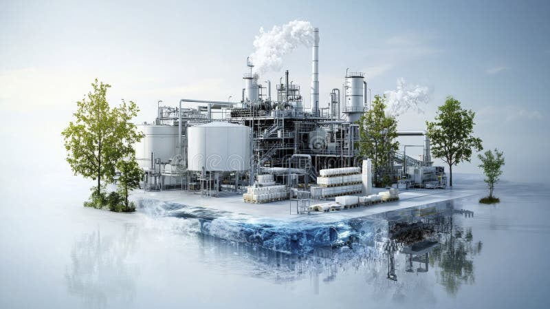 Industrial Process Visualization Manufacturing Plant Cgi Artwork Eco ...