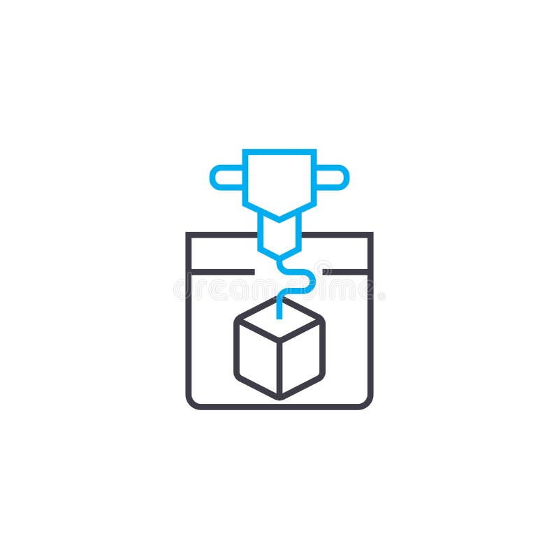 Industrial Processing Linear Icon Concept. Industrial Processing Line ...