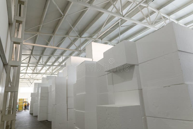Polystyrene Blocks or Expanded Eps Bricks. Stock Image - Image of ...