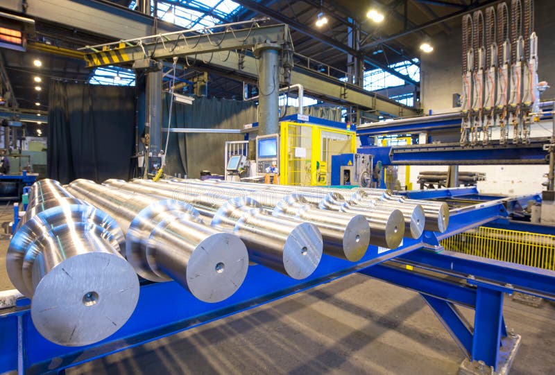 Industrial Production of Shafts for Heavy Industry Stock Image - Image ...