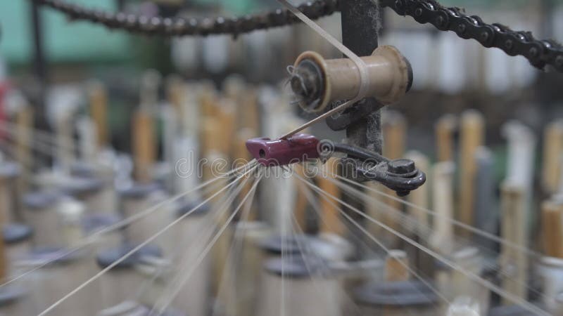 Industrial Production of Thread and Ropes Stock Video - Video of fiber ...