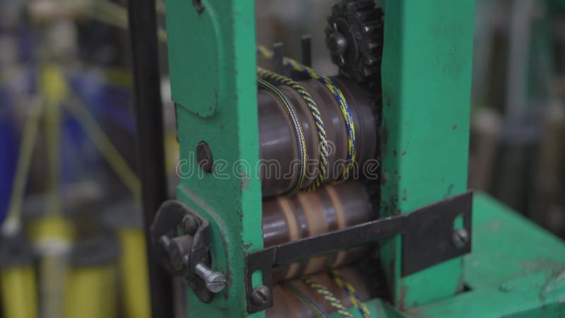 Industrial Production of Thread and Ropes Stock Video - Video of ...