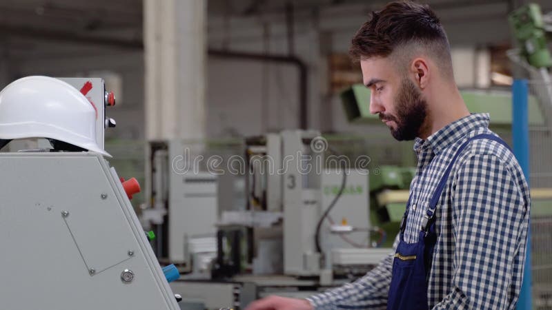 Industrial Programmer Checking Control Box Status with Computer Stock ...