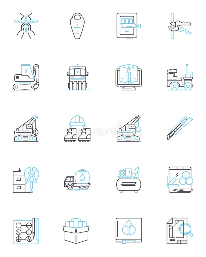 Industrial Progress Linear Icons Set. Automation, Innovation ... Industrial Progress Linear Icons Set. Automation, Innovation ...