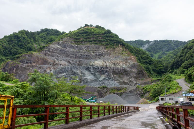 Industrial Quarry, Hakusan, Ishikawa, Japan Stock Photo - Image of ...