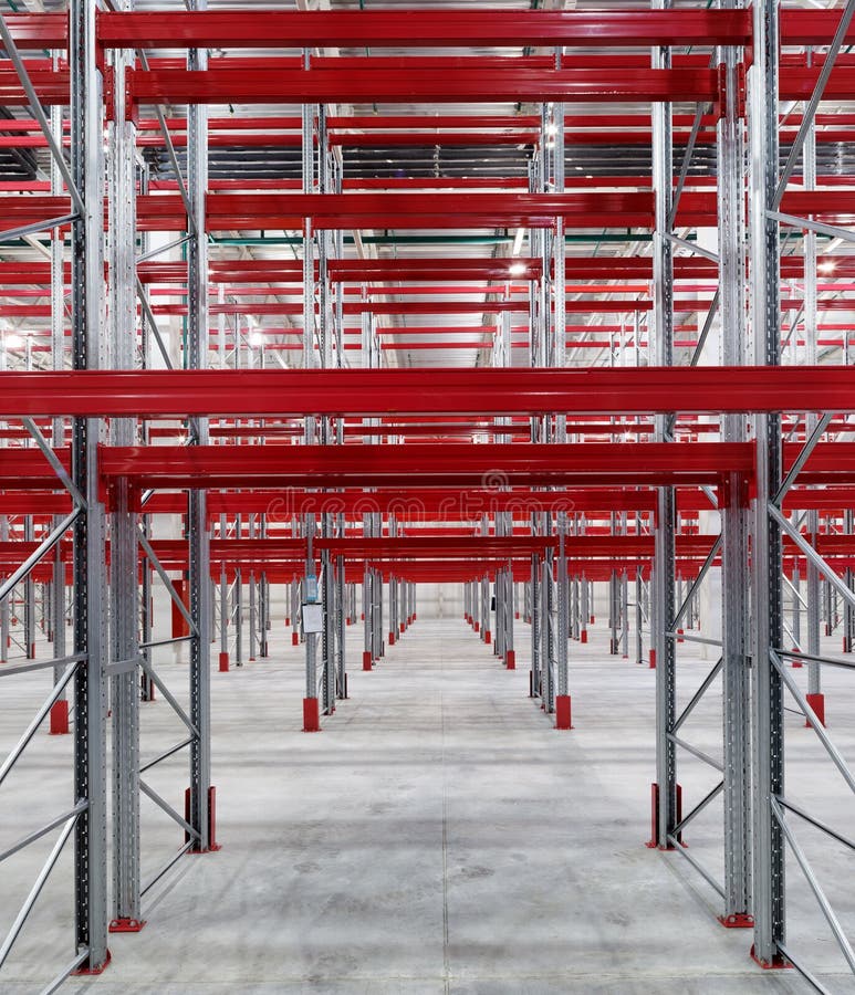Industrial racks pallets stock image. Image of racking - 71407399