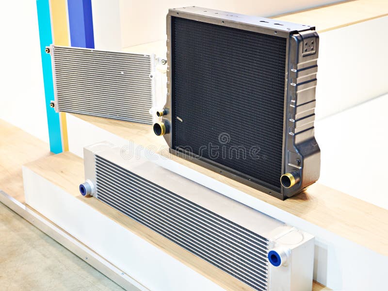 Industrial Radiators at Exhibition Editorial Photo - Image of black ...