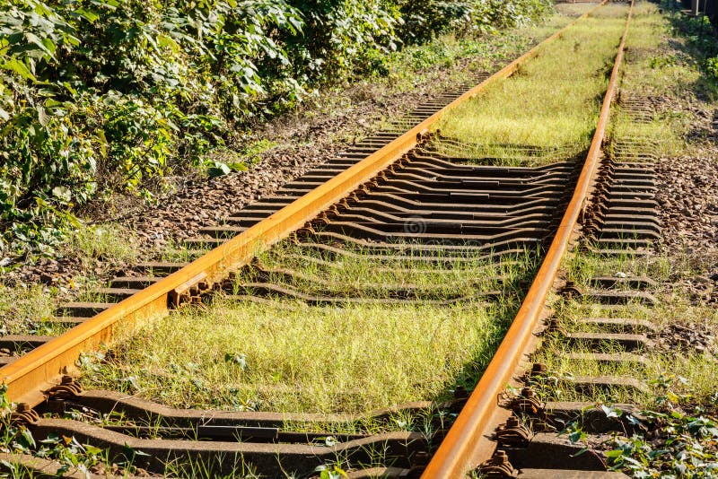 Industrial Railway Track in Daytime Stock Image - Image of industry ...