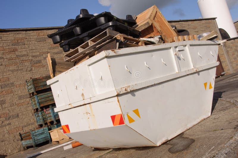 Industrial Recycle Skip with Trash Stock Image - Image of recycle ...