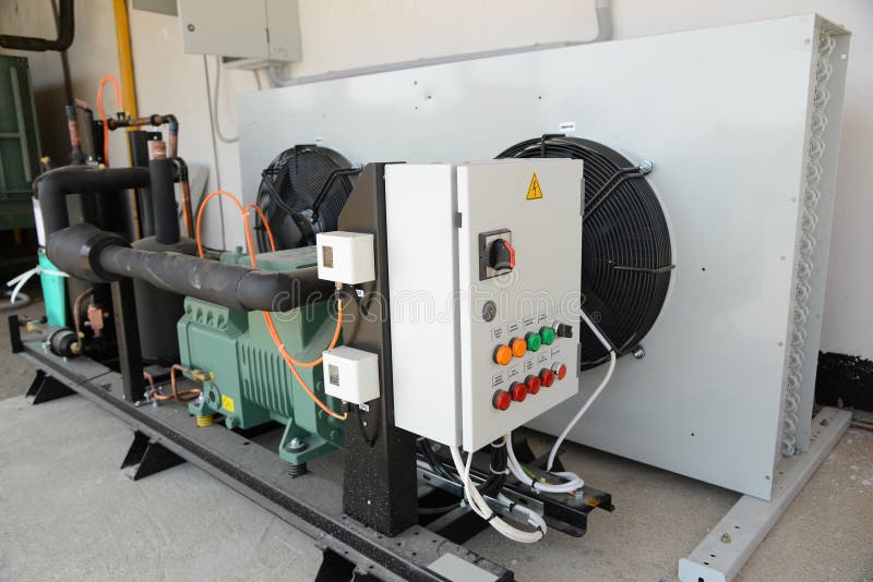 Industrial refrigerator stock image. Image of large, heat - 33134163