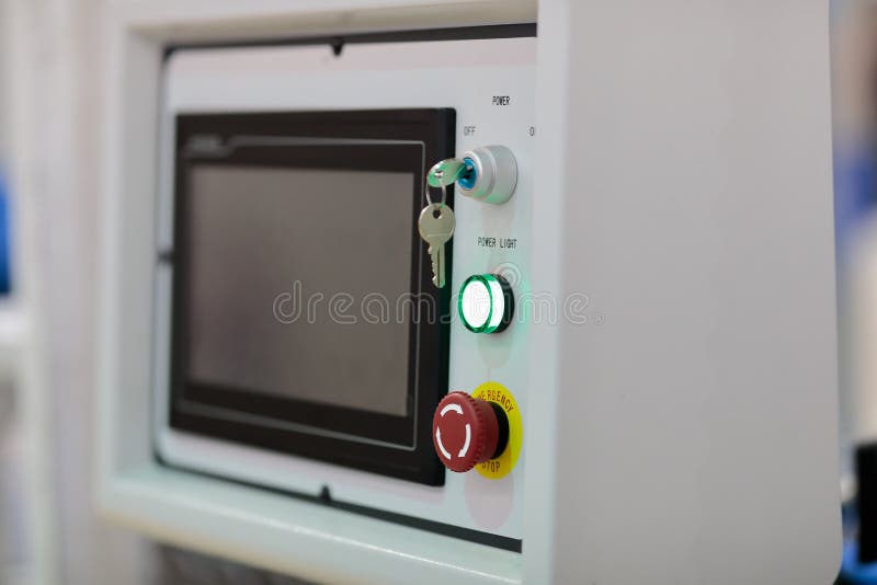 Industrial Remote Control Console with Touchscreen Stock Image - Image ...